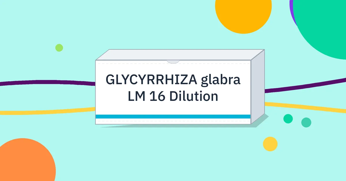 Symbolbild: Packung mit der Aufschrift GLYCYRRHIZA glabra LM 16 Dilution (PZN 12880868) – Verfügbarkeit und Bezug in Apotheken in Frankfurt am Main