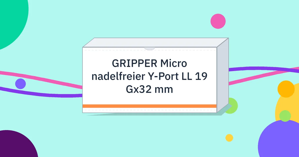 Symbolbild: Packung mit der Aufschrift GRIPPER Micro nadelfreier Y-Port LL 19 Gx32 mm (PZN 09675521) – Verfügbarkeit und Bezug in Apotheken in Frankfurt am Main