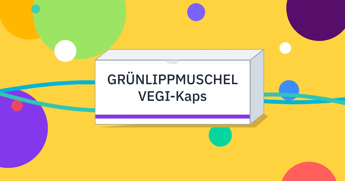 Symbolbild: Packung mit der Aufschrift GRÜNLIPPMUSCHEL VEGI-Kaps (PZN 03382806) – Verfügbarkeit und Bezug in Apotheken in Frankfurt am Main