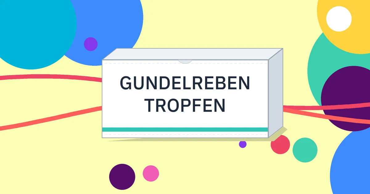 Symbolbild: Packung mit der Aufschrift GUNDELREBEN TROPFEN (PZN 14281758) – Verfügbarkeit und Bezug in Apotheken in Frankfurt am Main