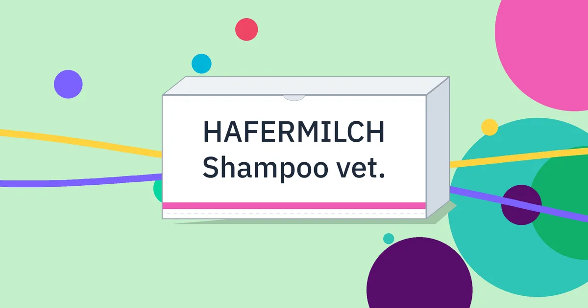 Symbolbild: Packung mit der Aufschrift HAFERMILCH Shampoo vet. (PZN 09933236) – Verfügbarkeit und Bezug in Apotheken in Frankfurt am Main