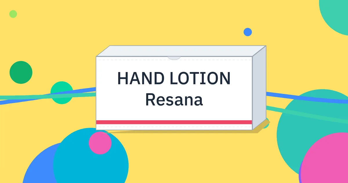 Symbolbild: Packung mit der Aufschrift HAND LOTION Resana (PZN 16754008) – Verfügbarkeit und Bezug in Apotheken in Frankfurt am Main