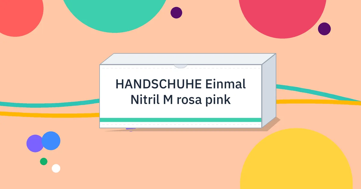 Symbolbild: Packung mit der Aufschrift HANDSCHUHE Einmal Nitril M rosa pink (PZN 14046419) – Verfügbarkeit und Bezug in Apotheken in Frankfurt am Main