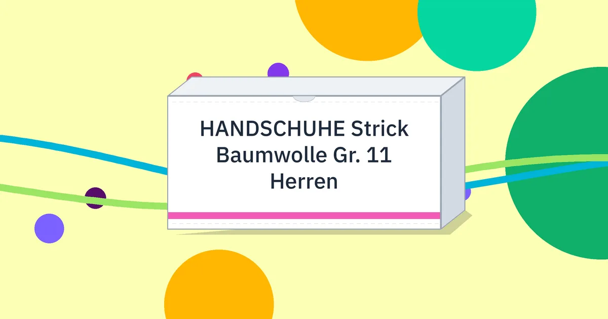 Symbolbild: Packung mit der Aufschrift HANDSCHUHE Strick Baumwolle Gr. 11 Herren (PZN 07345736) – Verfügbarkeit und Bezug in Apotheken in Frankfurt am Main