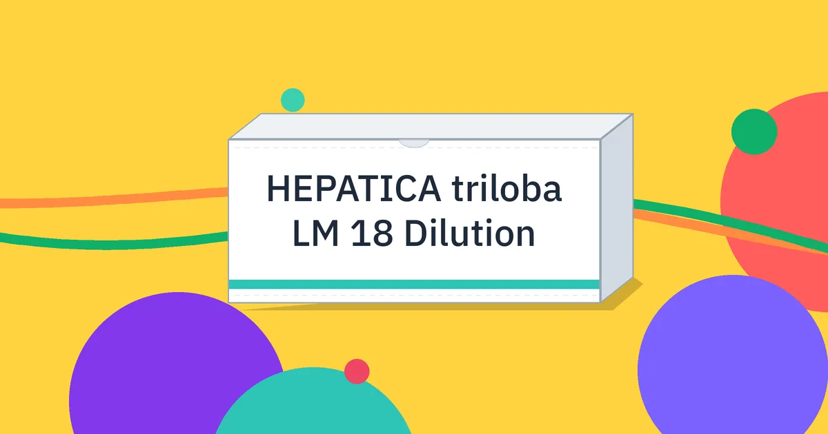 Symbolbild: Packung mit der Aufschrift HEPATICA triloba LM 18 Dilution (PZN 13552178) – Verfügbarkeit und Bezug in Apotheken in Frankfurt am Main