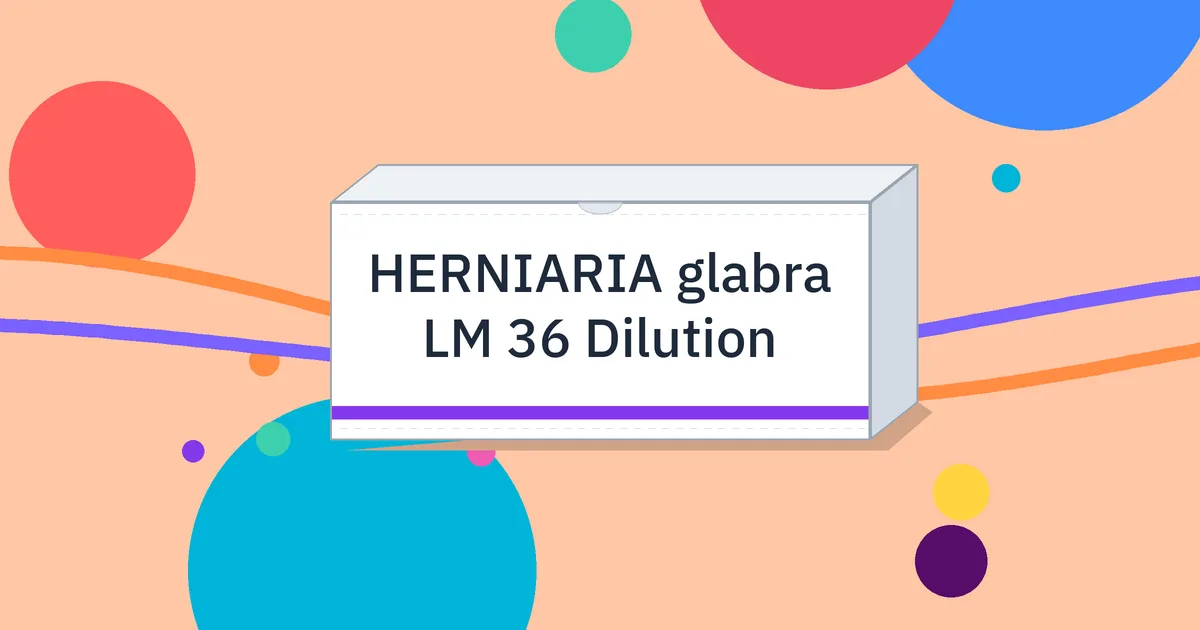 Symbolbild: Packung mit der Aufschrift HERNIARIA glabra LM 36 Dilution (PZN 13553261) – Verfügbarkeit und Bezug in Apotheken in Frankfurt am Main
