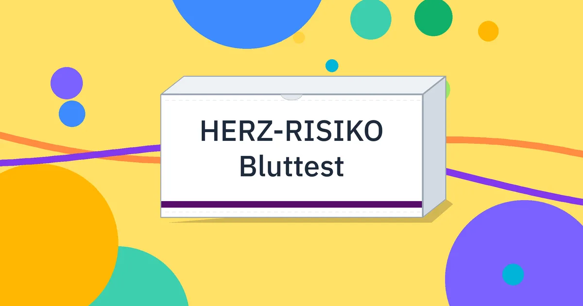 Symbolbild: Packung mit der Aufschrift HERZ-RISIKO Bluttest (PZN 10069949) – Verfügbarkeit und Bezug in Apotheken in Frankfurt am Main