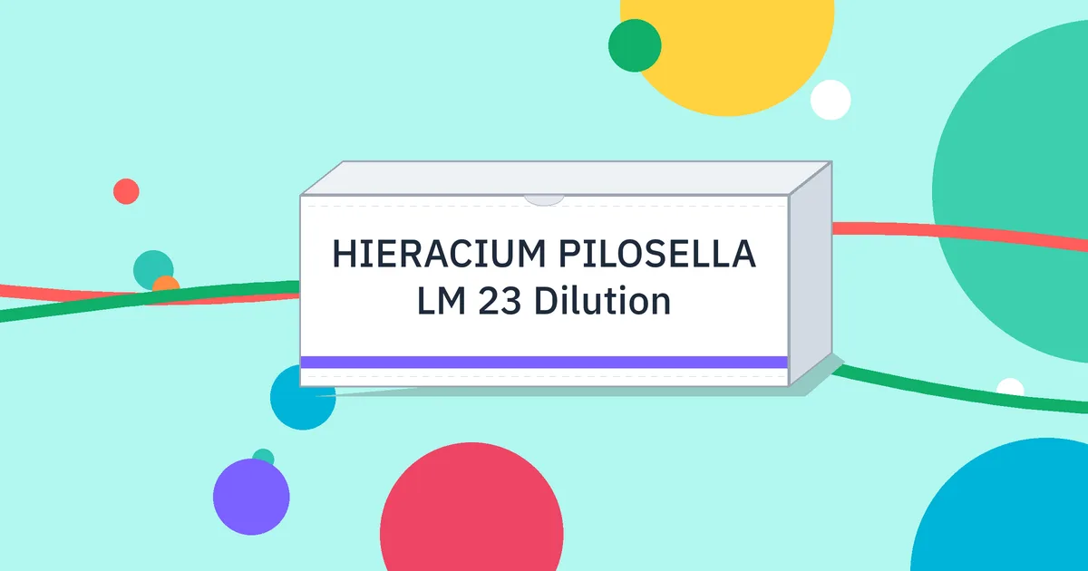 Symbolbild: Packung mit der Aufschrift HIERACIUM PILOSELLA LM 23 Dilution (PZN 13553605) – Verfügbarkeit und Bezug in Apotheken in Frankfurt am Main