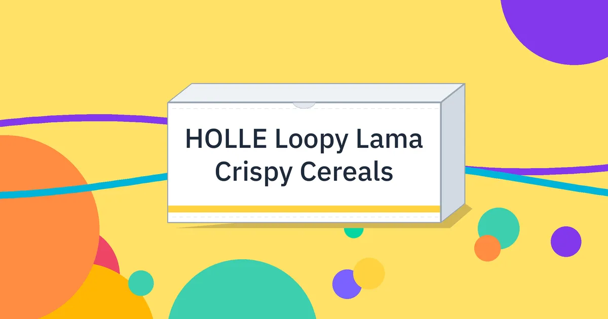 Symbolbild: Packung mit der Aufschrift HOLLE Loopy Lama Crispy Cereals (PZN 18904854) – Verfügbarkeit und Bezug in Apotheken in Frankfurt am Main