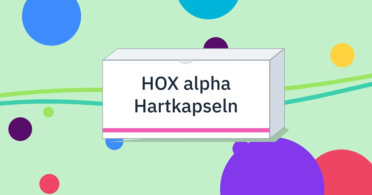 Symbolbild: Packung mit der Aufschrift HOX alpha Hartkapseln (PZN 19484360) – Verfügbarkeit und Bezug in Apotheken in Frankfurt am Main