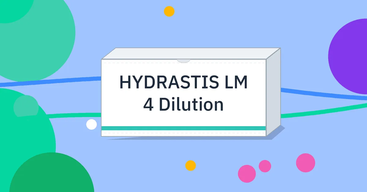 Symbolbild: Packung mit der Aufschrift HYDRASTIS LM 4 Dilution (PZN 12890068) – Verfügbarkeit und Bezug in Apotheken in Frankfurt am Main