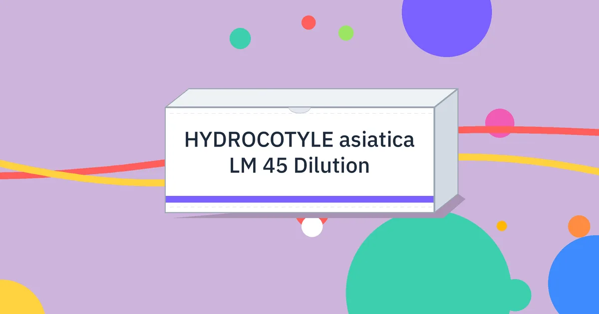 Symbolbild: Packung mit der Aufschrift HYDROCOTYLE asiatica LM 45 Dilution (PZN 13557017) – Verfügbarkeit und Bezug in Apotheken in Frankfurt am Main