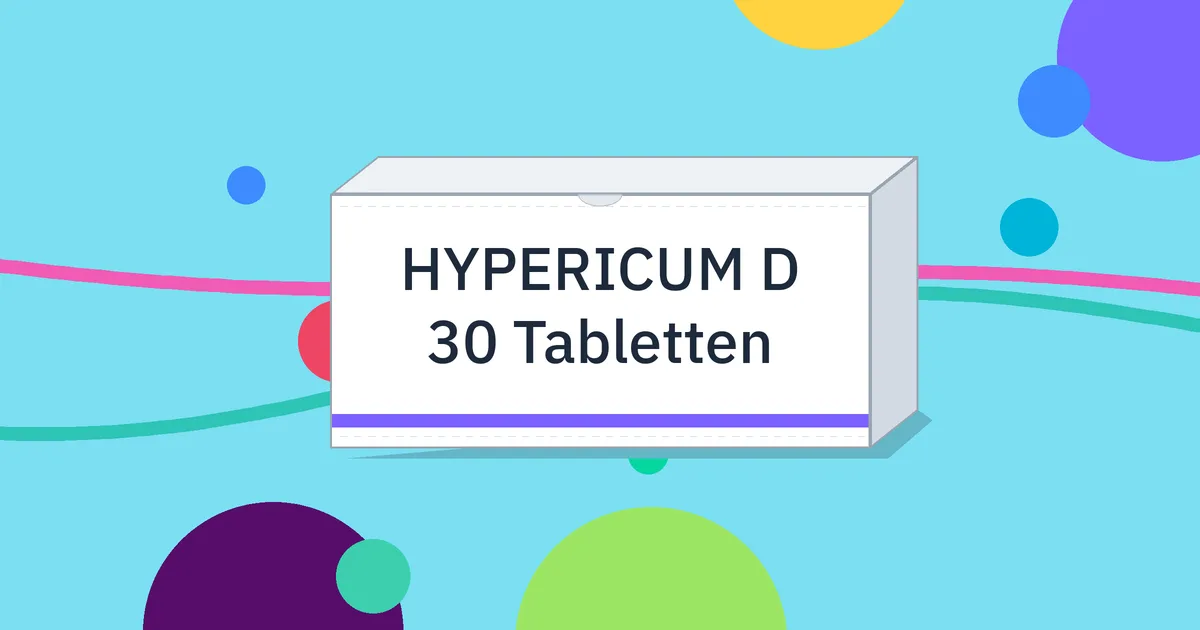 Symbolbild: Packung mit der Aufschrift HYPERICUM D 30 Tabletten (PZN 02102437) – Verfügbarkeit und Bezug in Apotheken in Frankfurt am Main