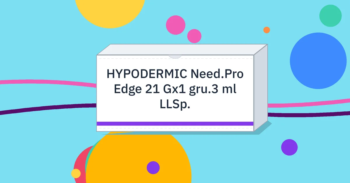 Symbolbild: Packung mit der Aufschrift HYPODERMIC Need.Pro Edge 21 Gx1 gru.3 ml LLSp. (PZN 09104787) – Verfügbarkeit und Bezug in Apotheken in Frankfurt am Main