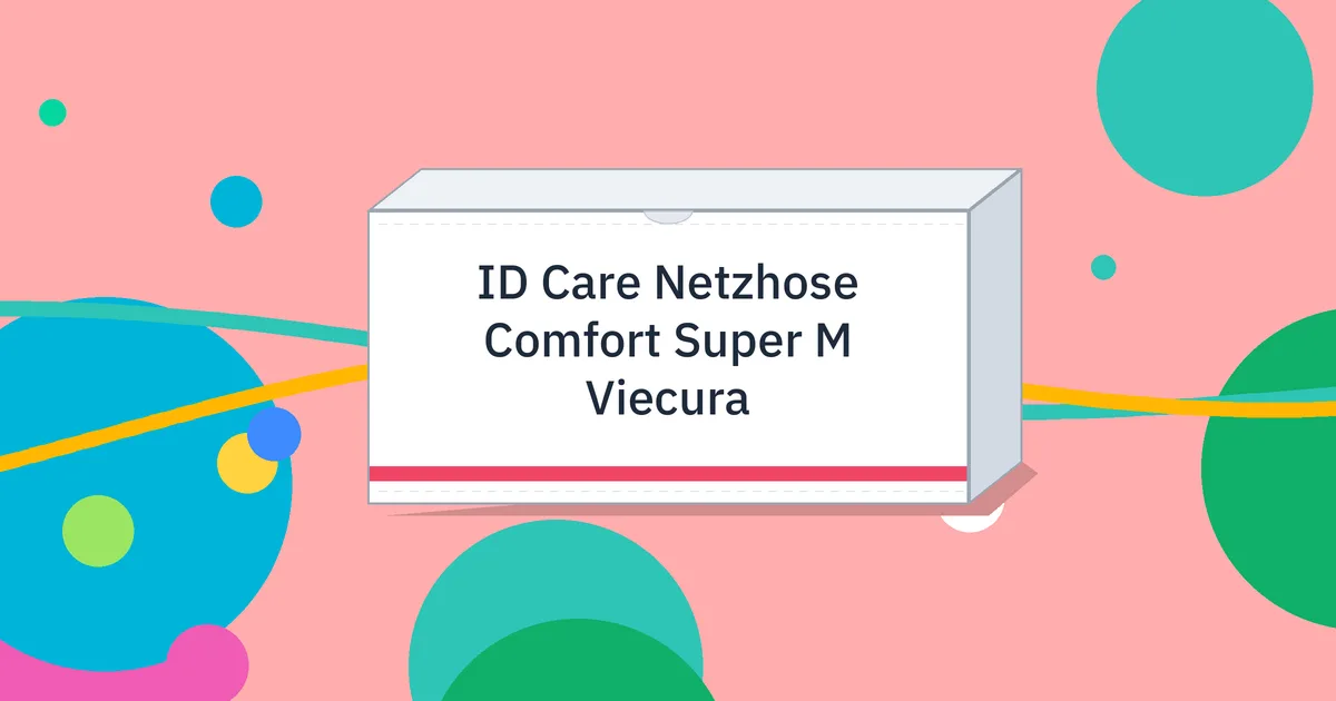 Symbolbild: Packung mit der Aufschrift ID Care Netzhose Comfort Super M Viecura (PZN 19306523) – Verfügbarkeit und Bezug in Apotheken in Frankfurt am Main