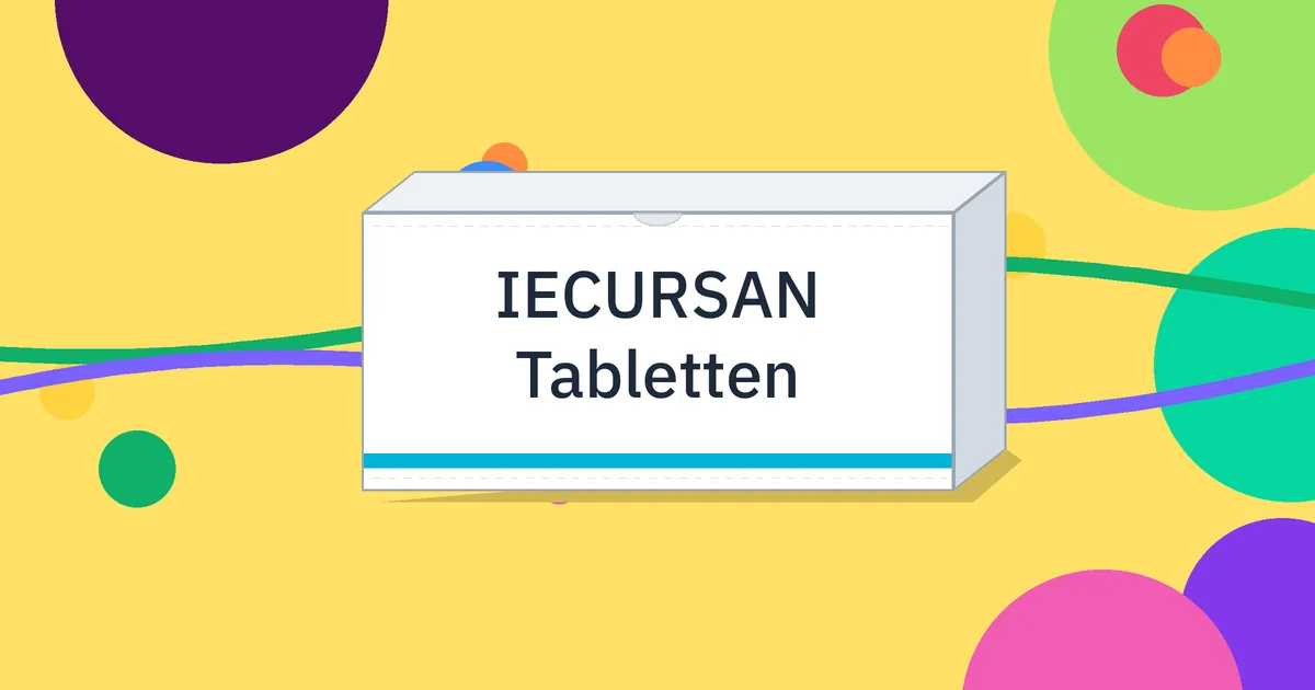 Symbolbild: Packung mit der Aufschrift IECURSAN Tabletten (PZN 12411406) – Verfügbarkeit und Bezug in Apotheken in Frankfurt am Main