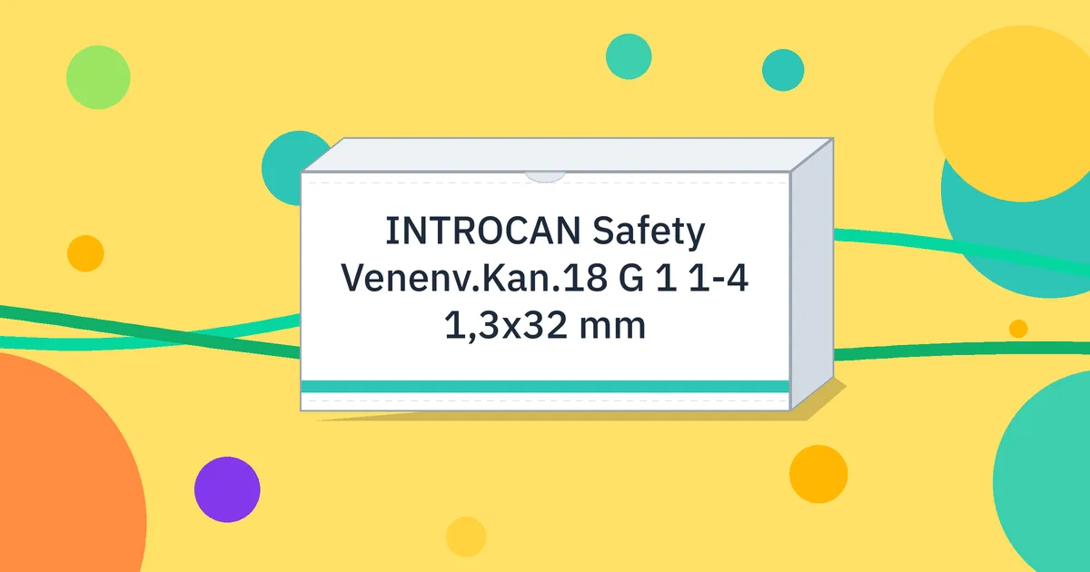 Symbolbild: Packung mit der Aufschrift INTROCAN Safety Venenv.Kan.18 G 1 1-4 1,3x32 mm (PZN 04095724) – Verfügbarkeit und Bezug in Apotheken in Frankfurt am Main