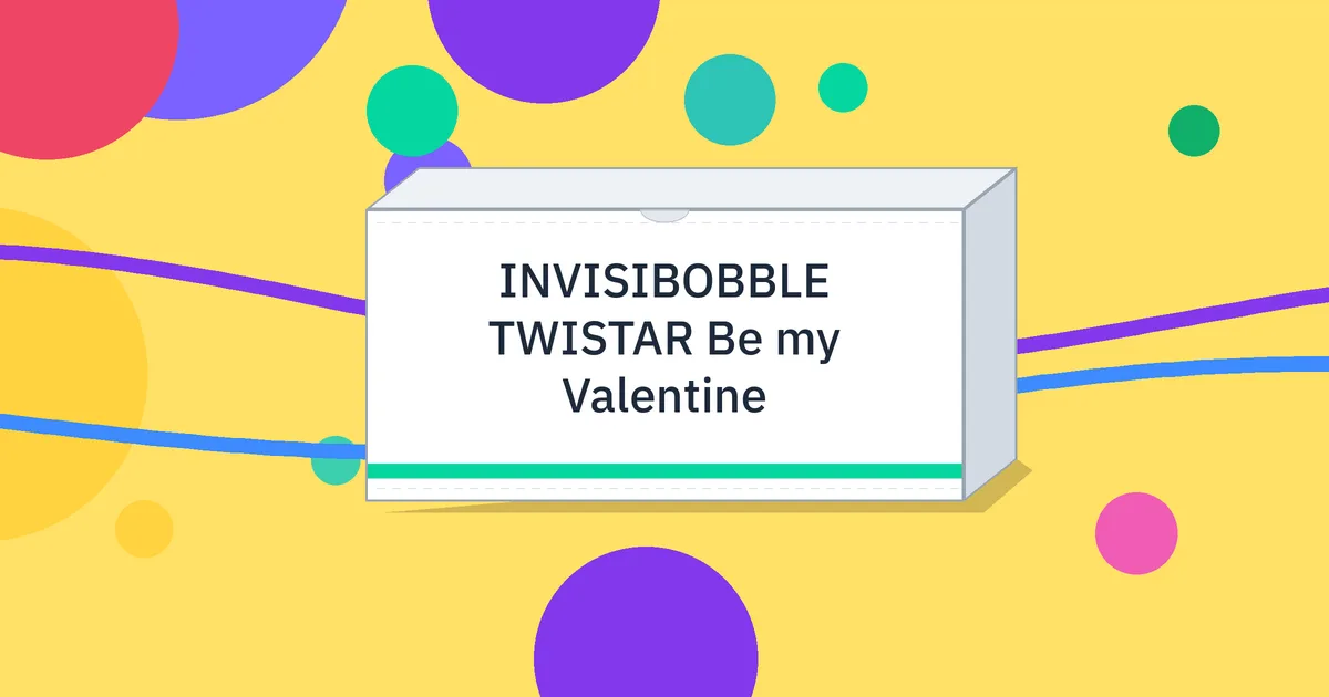 Symbolbild: Packung mit der Aufschrift INVISIBOBBLE TWISTAR Be my Valentine (PZN 20383960) – Verfügbarkeit und Bezug in Apotheken in Frankfurt am Main