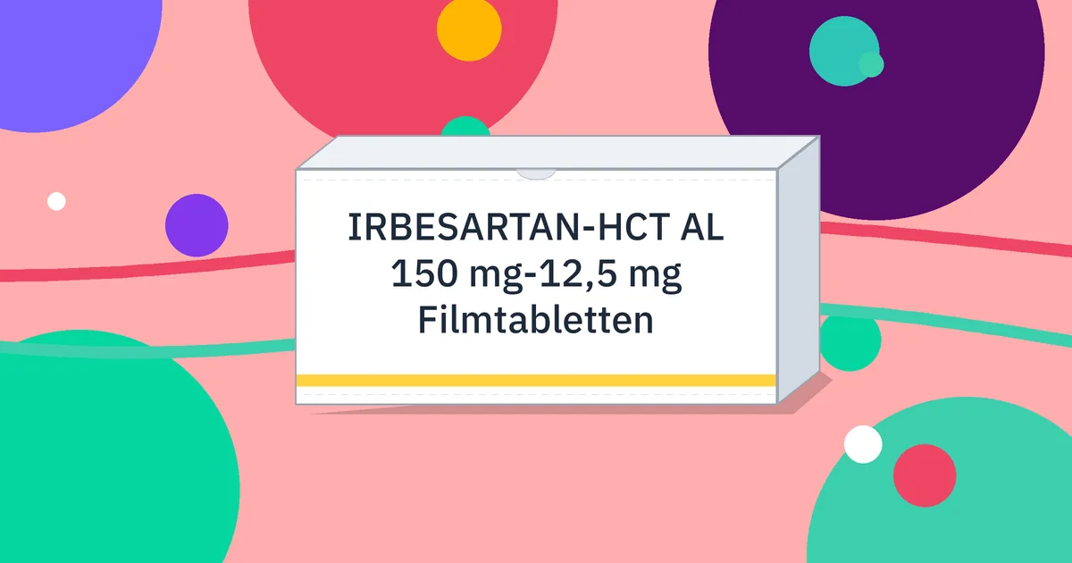 Symbolbild: Packung mit der Aufschrift IRBESARTAN-HCT AL 150 mg-12,5 mg Filmtabletten (PZN 09744630) – Verfügbarkeit und Bezug in Apotheken in Frankfurt am Main