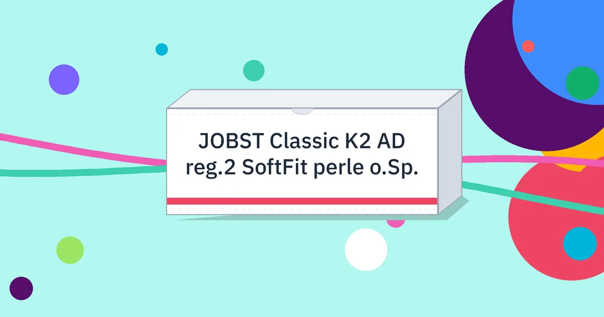 Symbolbild: Packung mit der Aufschrift JOBST Classic K2 AD reg.2 SoftFit perle o.Sp. (PZN 14221621) – Verfügbarkeit und Bezug in Apotheken in Frankfurt am Main