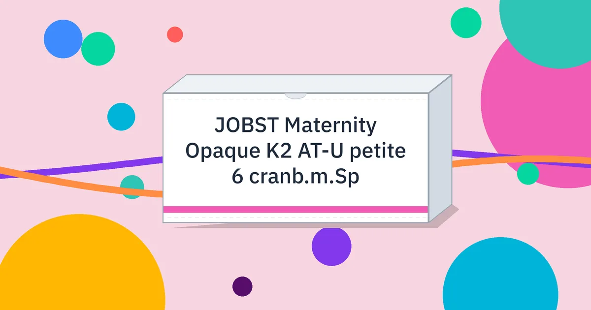 Symbolbild: Packung mit der Aufschrift JOBST Maternity Opaque K2 AT-U petite 6 cranb.m.Sp (PZN 15858875) – Verfügbarkeit und Bezug in Apotheken in Frankfurt am Main