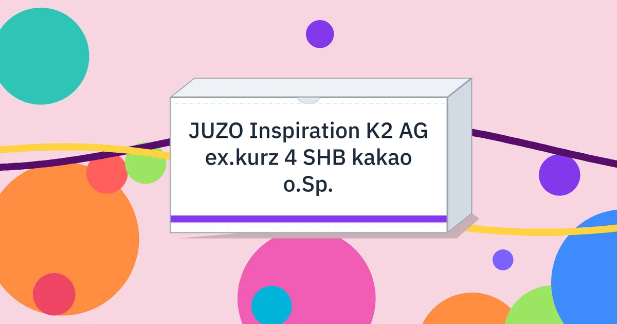 Symbolbild: Packung mit der Aufschrift JUZO Inspiration K2 AG ex.kurz 4 SHB kakao o.Sp. (PZN 14951644) – Verfügbarkeit und Bezug in Apotheken in Frankfurt am Main