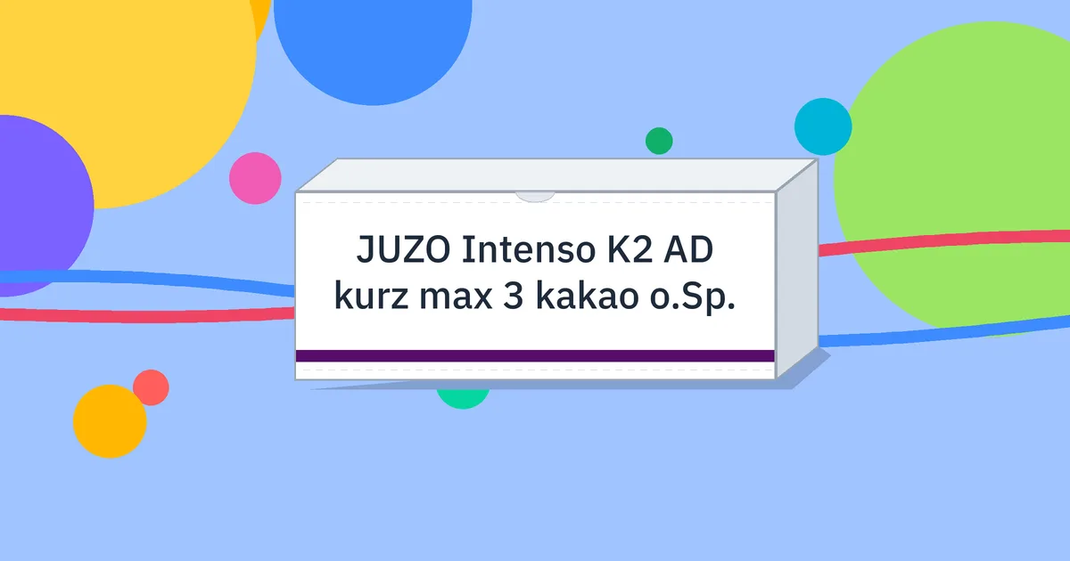 Symbolbild: Packung mit der Aufschrift JUZO Intenso K2 AD kurz max 3 kakao o.Sp. (PZN 18619467) – Verfügbarkeit und Bezug in Apotheken in Frankfurt am Main