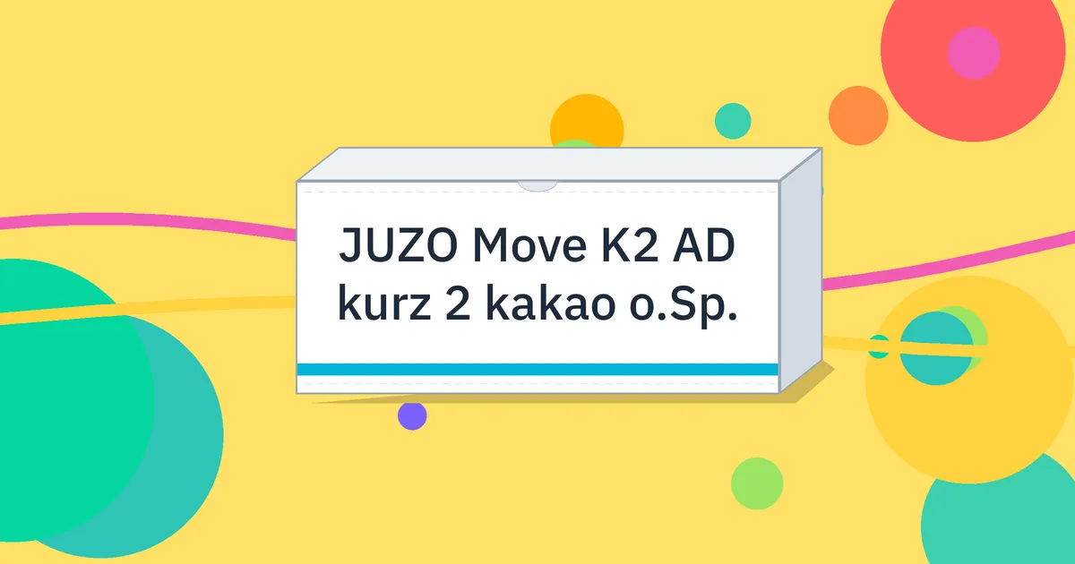 Symbolbild: Packung mit der Aufschrift JUZO Move K2 AD kurz 2 kakao o.Sp. (PZN 18540978) – Verfügbarkeit und Bezug in Apotheken in Frankfurt am Main