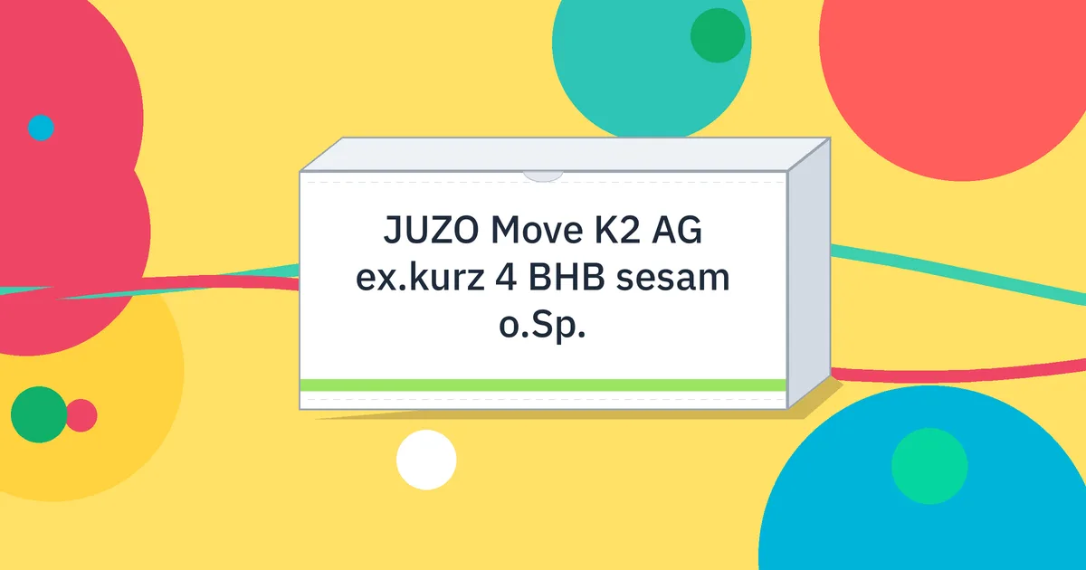 Symbolbild: Packung mit der Aufschrift JUZO Move K2 AG ex.kurz 4 BHB sesam o.Sp. (PZN 18534133) – Verfügbarkeit und Bezug in Apotheken in Frankfurt am Main
