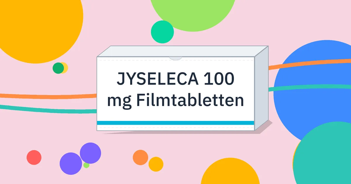 Symbolbild: Packung mit der Aufschrift JYSELECA 100 mg Filmtabletten (PZN 19334560) – Verfügbarkeit und Bezug in Apotheken in Frankfurt am Main