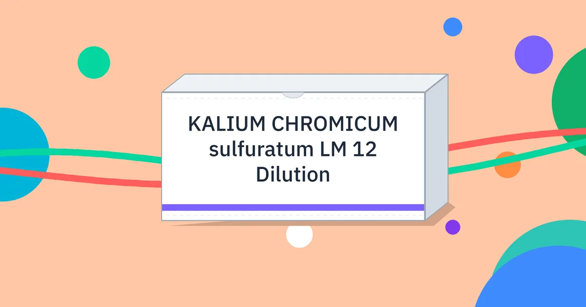 Symbolbild: Packung mit der Aufschrift KALIUM CHROMICUM sulfuratum LM 12 Dilution (PZN 12919671) – Verfügbarkeit und Bezug in Apotheken in Frankfurt am Main
