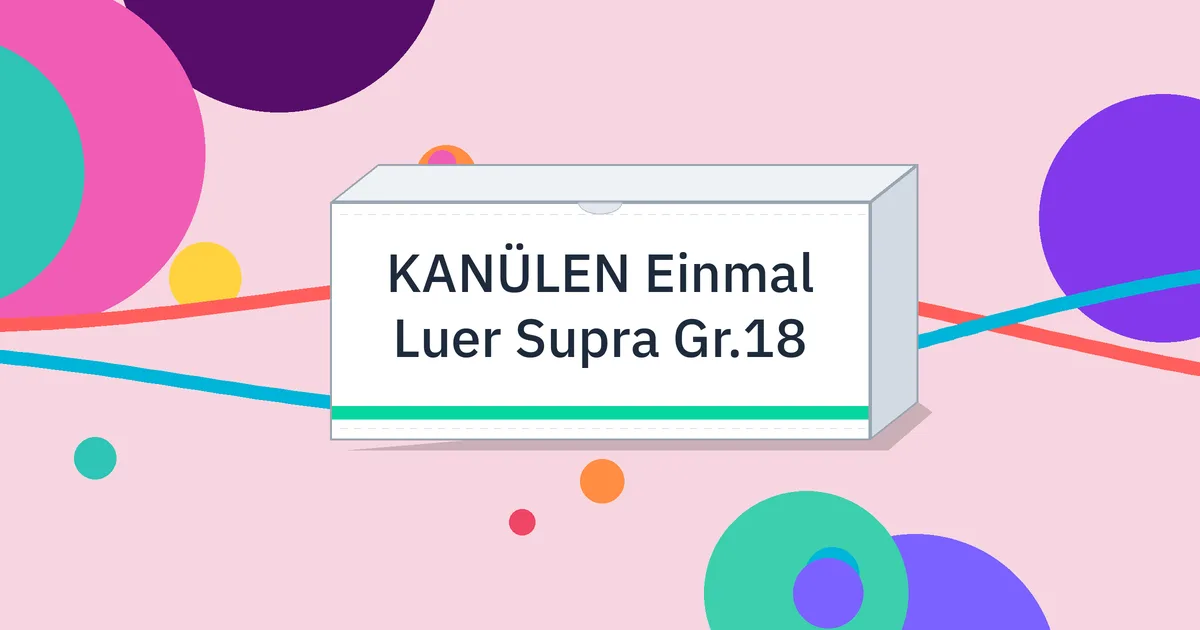 Symbolbild: Packung mit der Aufschrift KANÜLEN Einmal Luer Supra Gr.18 (PZN 03181746) – Verfügbarkeit und Bezug in Apotheken in Frankfurt am Main