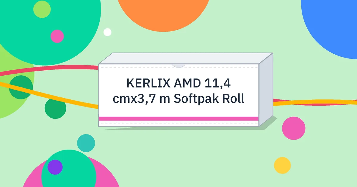 Symbolbild: Packung mit der Aufschrift KERLIX AMD 11,4 cmx3,7 m Softpak Roll (PZN 20581714) – Verfügbarkeit und Bezug in Apotheken in Frankfurt am Main