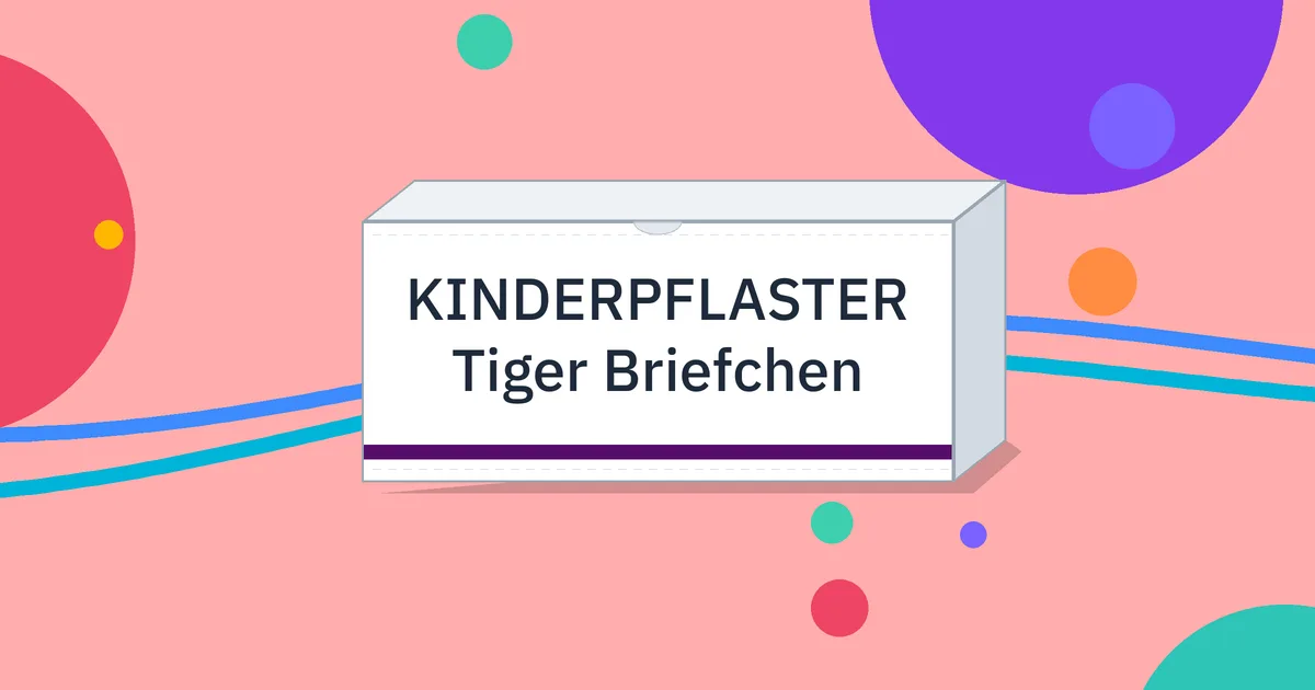 Symbolbild: Packung mit der Aufschrift KINDERPFLASTER Tiger Briefchen (PZN 19405596) – Verfügbarkeit und Bezug in Apotheken in Frankfurt am Main
