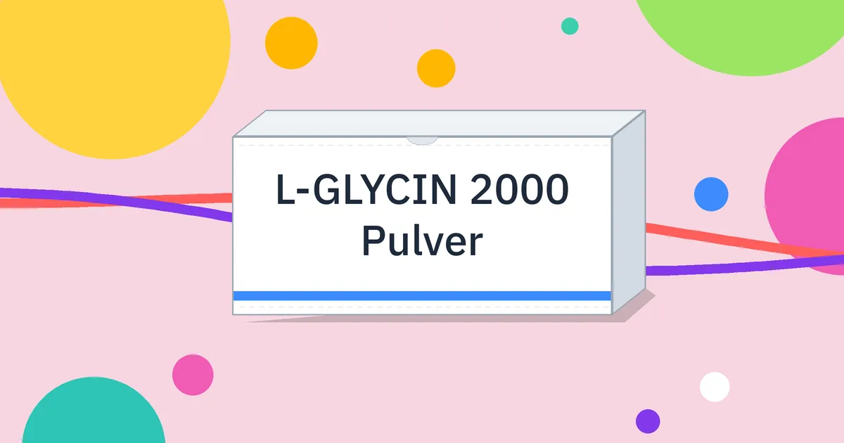 Symbolbild: Packung mit der Aufschrift L-GLYCIN 2000 Pulver (PZN 19819381) – Verfügbarkeit und Bezug in Apotheken in Frankfurt am Main