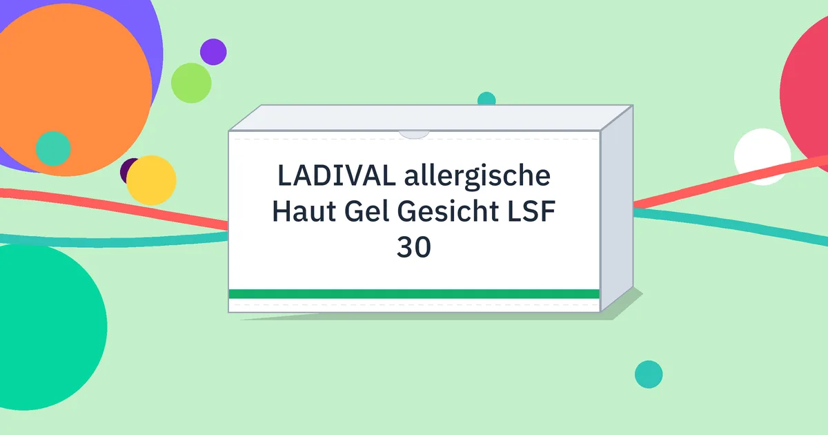 Symbolbild: Packung mit der Aufschrift LADIVAL allergische Haut Gel Gesicht LSF 30 (PZN 19362817) – Verfügbarkeit und Bezug in Apotheken in Frankfurt am Main