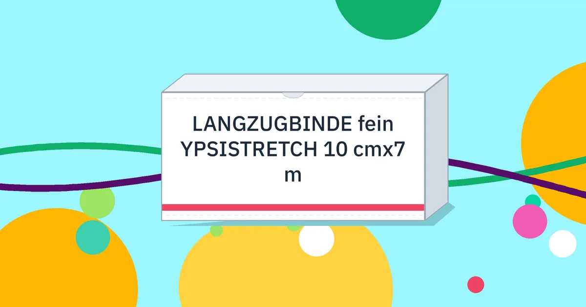 Symbolbild: Packung mit der Aufschrift LANGZUGBINDE fein YPSISTRETCH 10 cmx7 m (PZN 06139118) – Verfügbarkeit und Bezug in Apotheken in Frankfurt am Main