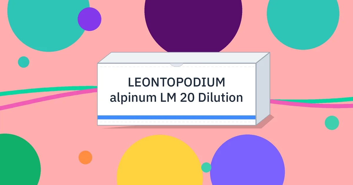 Symbolbild: Packung mit der Aufschrift LEONTOPODIUM alpinum LM 20 Dilution (PZN 13525537) – Verfügbarkeit und Bezug in Apotheken in Frankfurt am Main