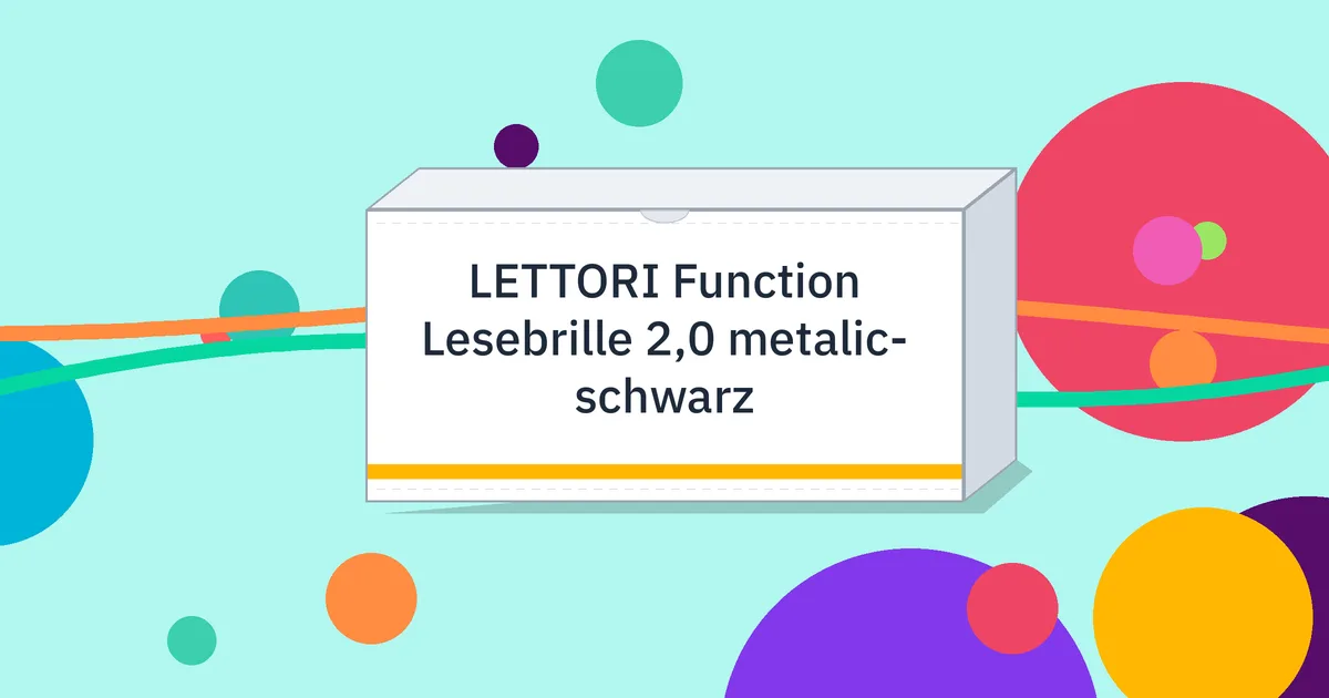 Symbolbild: Packung mit der Aufschrift LETTORI Function Lesebrille 2,0 metalic-schwarz (PZN 11056794) – Verfügbarkeit und Bezug in Apotheken in Frankfurt am Main