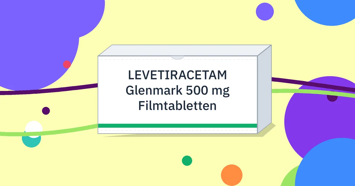 Symbolbild: Packung mit der Aufschrift LEVETIRACETAM Glenmark 500 mg Filmtabletten (PZN 11323657) – Verfügbarkeit und Bezug in Apotheken in Frankfurt am Main