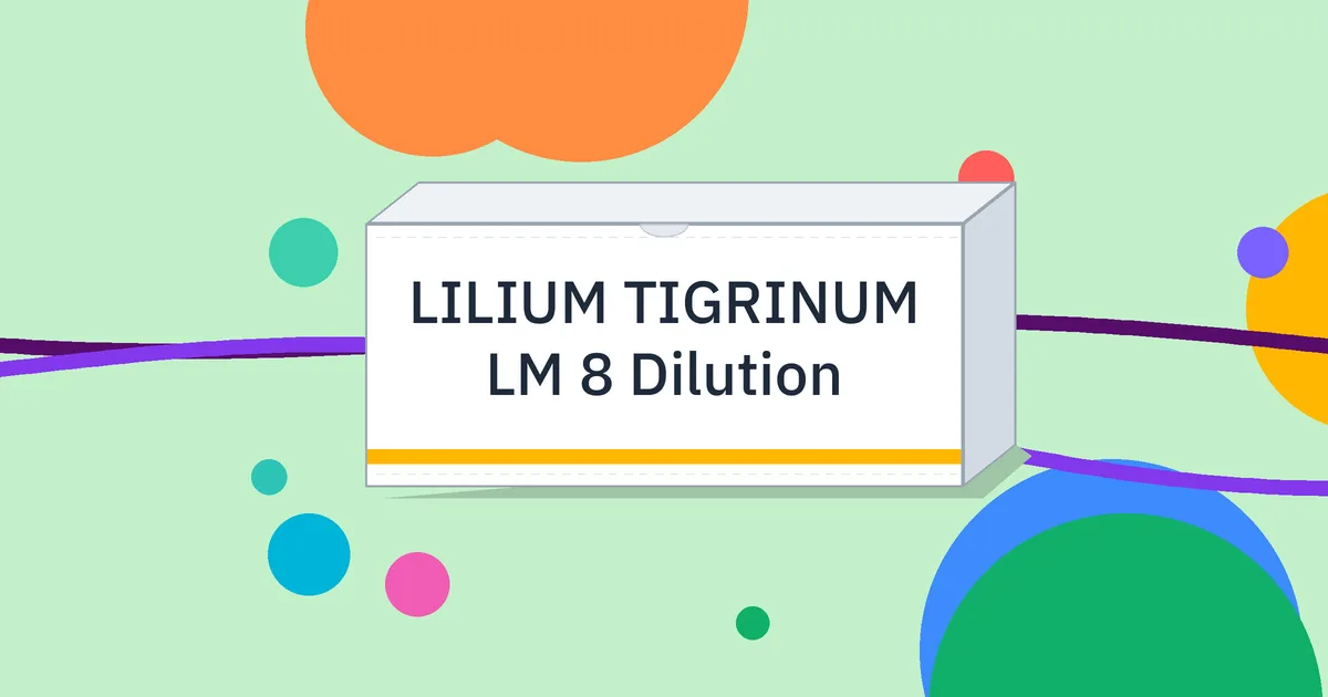 Symbolbild: Packung mit der Aufschrift LILIUM TIGRINUM LM 8 Dilution (PZN 12931086) – Verfügbarkeit und Bezug in Apotheken in Frankfurt am Main