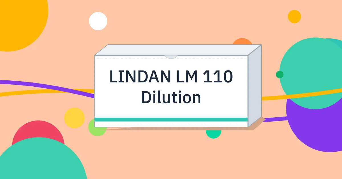 Symbolbild: Packung mit der Aufschrift LINDAN LM 110 Dilution (PZN 13529937) – Verfügbarkeit und Bezug in Apotheken in Frankfurt am Main