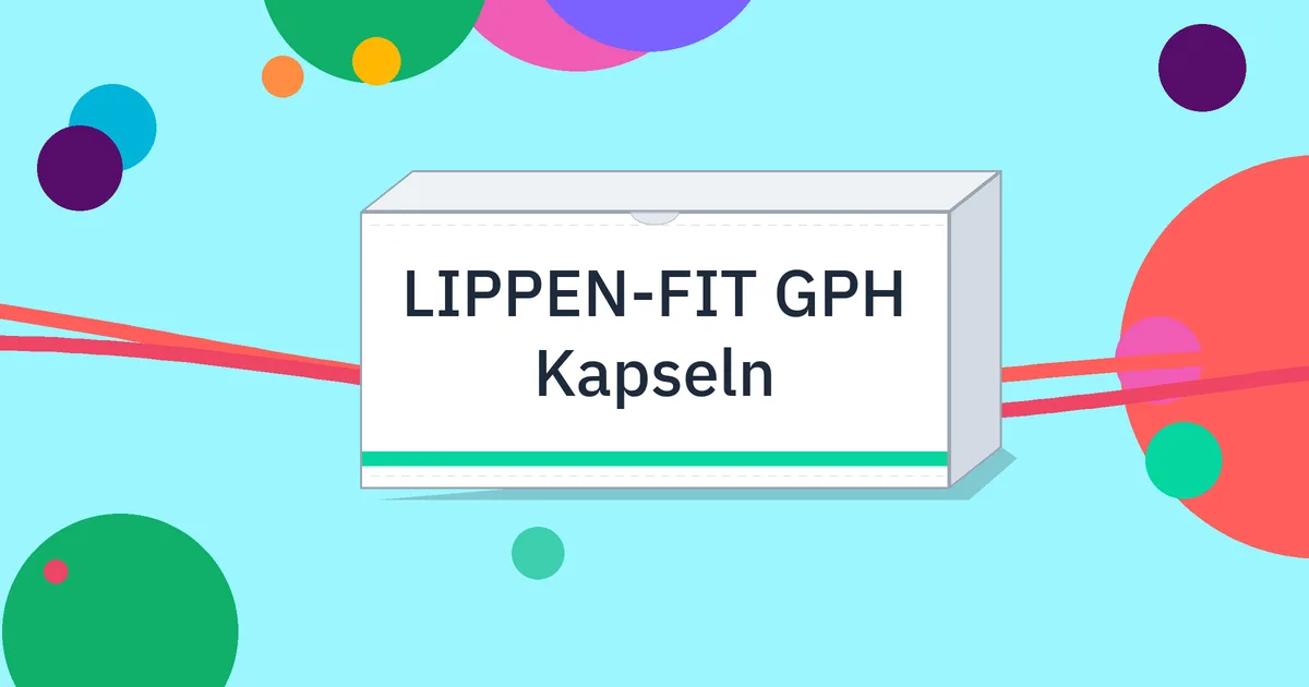Symbolbild: Packung mit der Aufschrift LIPPEN-FIT GPH Kapseln (PZN 10264846) – Verfügbarkeit und Bezug in Apotheken in Frankfurt am Main