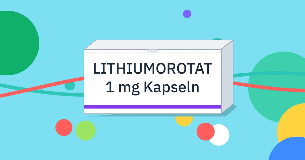 Symbolbild: Packung mit der Aufschrift LITHIUMOROTAT 1 mg Kapseln (PZN 20349437) – Verfügbarkeit und Bezug in Apotheken in Frankfurt am Main