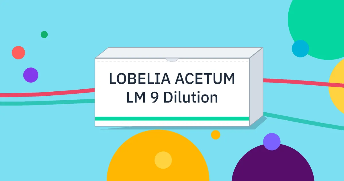 Symbolbild: Packung mit der Aufschrift LOBELIA ACETUM LM 9 Dilution (PZN 13532425) – Verfügbarkeit und Bezug in Apotheken in Frankfurt am Main