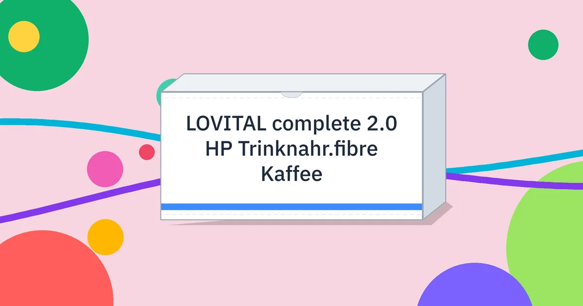 Symbolbild: Packung mit der Aufschrift LOVITAL complete 2.0 HP Trinknahr.fibre Kaffee (PZN 19442427) – Verfügbarkeit und Bezug in Apotheken in Frankfurt am Main