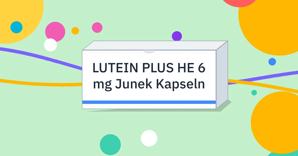 Symbolbild: Packung mit der Aufschrift LUTEIN PLUS HE 6 mg Junek Kapseln (PZN 00137489) – Verfügbarkeit und Bezug in Apotheken in Frankfurt am Main