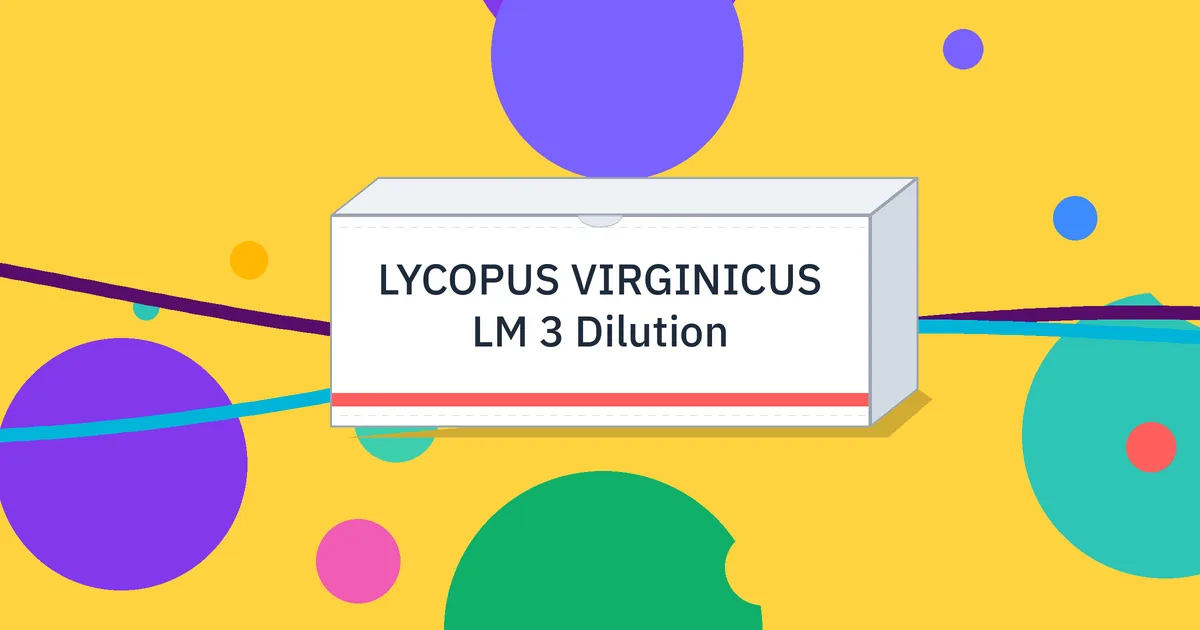 Symbolbild: Packung mit der Aufschrift LYCOPUS VIRGINICUS LM 3 Dilution (PZN 13538379) – Verfügbarkeit und Bezug in Apotheken in Frankfurt am Main