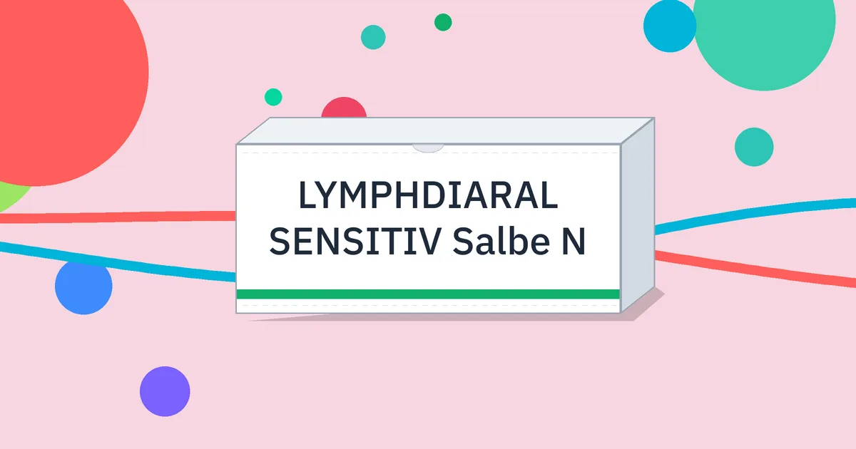 Symbolbild: Packung mit der Aufschrift LYMPHDIARAL SENSITIV Salbe N (PZN 04472368) – Verfügbarkeit und Bezug in Apotheken in Frankfurt am Main