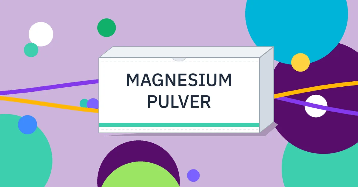 Symbolbild: Packung mit der Aufschrift MAGNESIUM PULVER (PZN 16356147) – Verfügbarkeit und Bezug in Apotheken in Frankfurt am Main